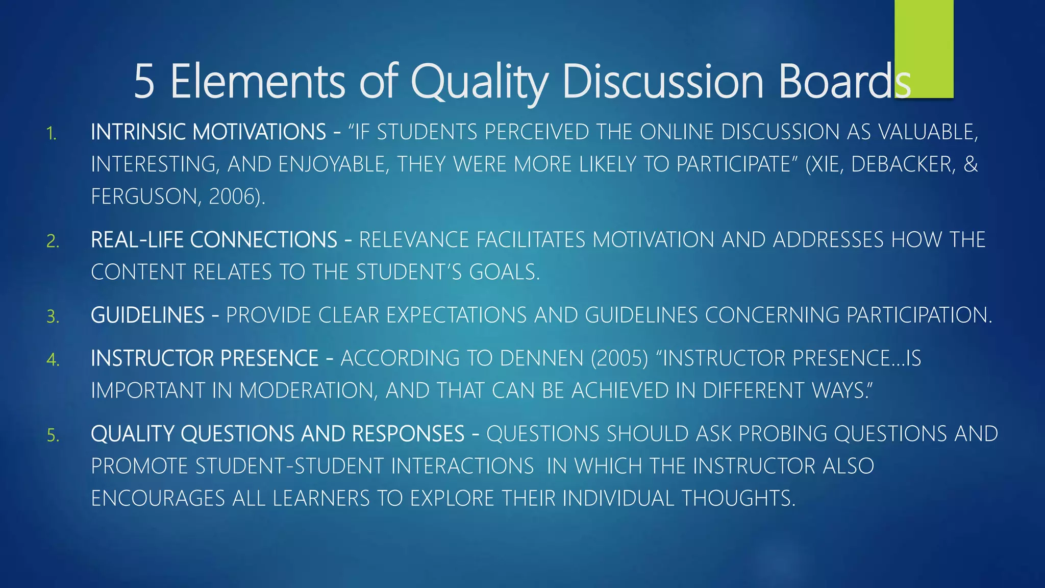 Discussion Boards with Online Learning | PPTX | Online Education ...