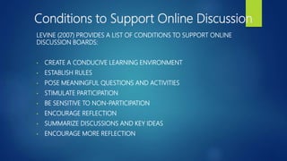 Discussion Boards with Online Learning | PPTX | Online Education ...