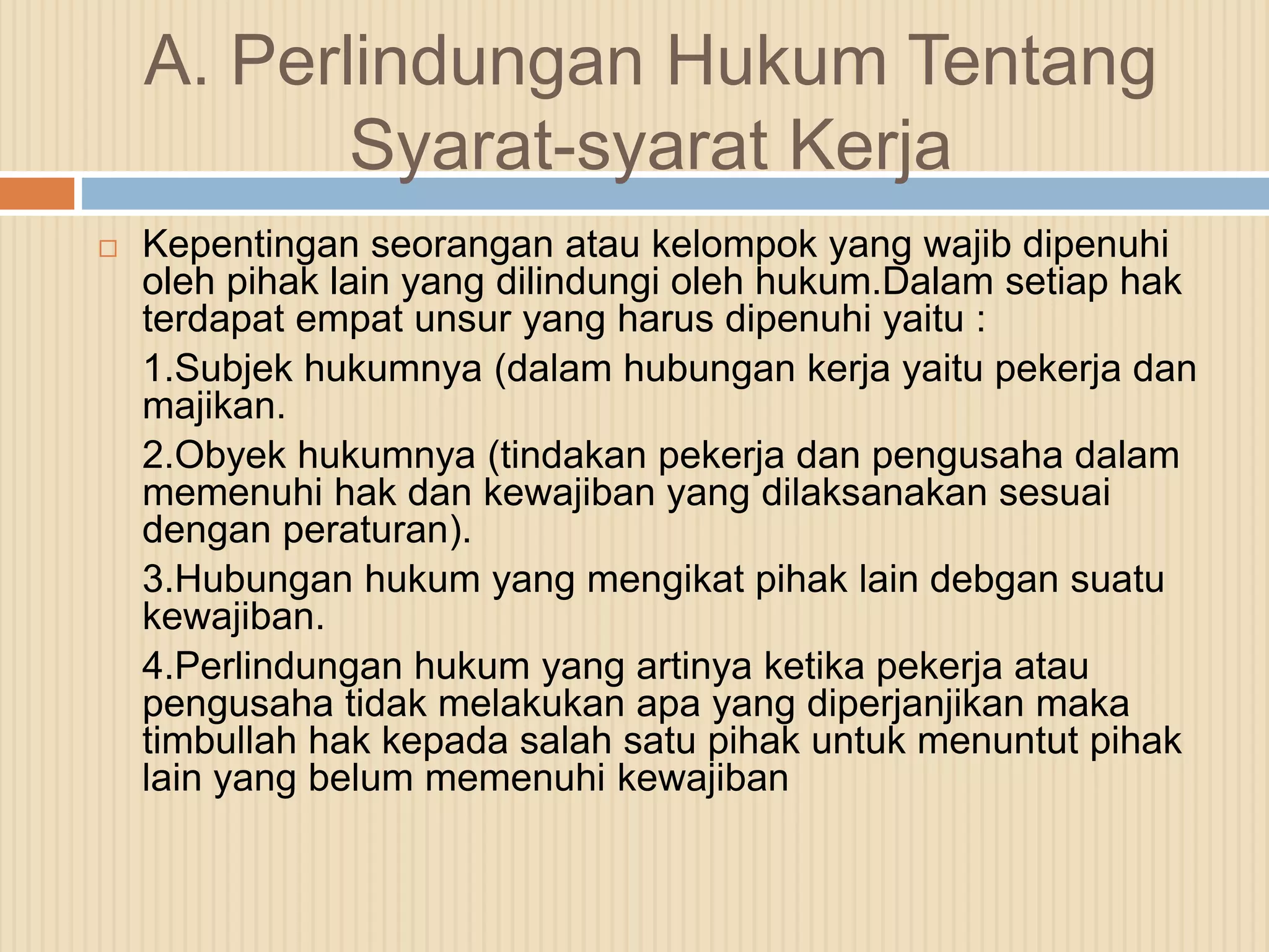 PERJANJIAN PERBURUHAN DAN KESEPAKATAN KERJA | PPTX