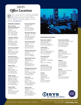 DISYS, Inc. Information | PDF