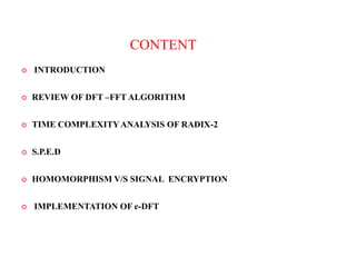 DIT-Radix-2-FFT in SPED | PPT