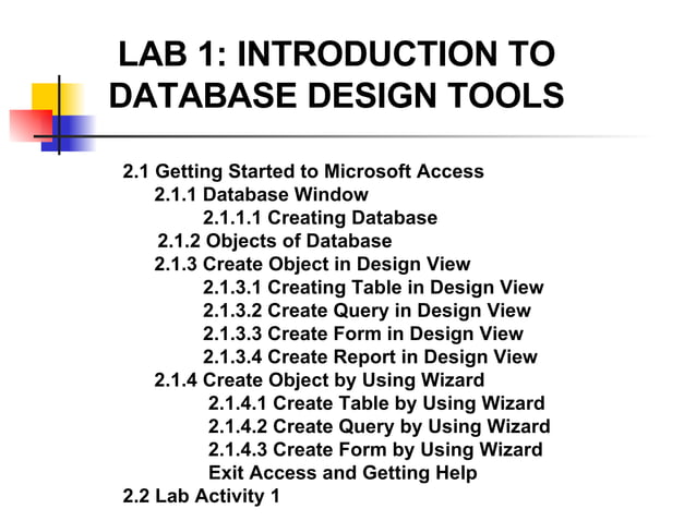 Dit211 Chapter 2 (Lab 1) | PPT