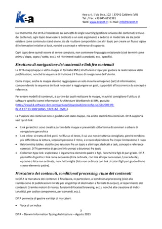 Alla scoperta di DITA, standard per la redazione e pubblicazione di ...