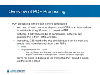 Dita ot pipeline webinar | PPTX | Programming Languages | Computing