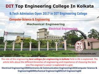 Dit admissions in engineering college kolkata | PPT | Free Download