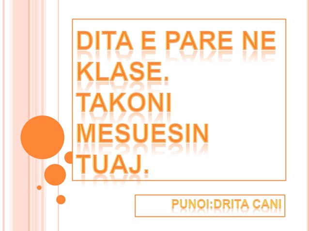 Dita e pare ne klase | PPT