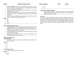 lesson plans in english lessons, follow and use | DOCX