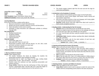 lesson plans in english lessons, follow and use | DOCX