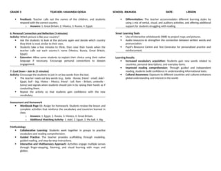 lesson plans in english lessons, follow and use | DOCX