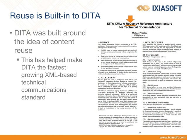 Optimizing Content Reuse with DITA | PPTX | Web Development | Internet
