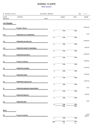 Ditar furnitor | PDF