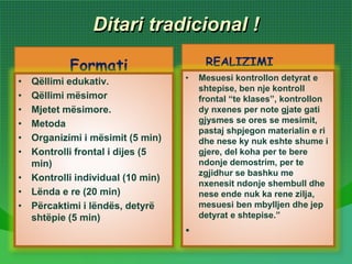 Ditari ne vite by irenakotobelli | PPTX