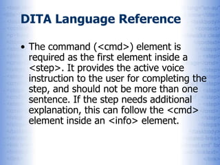 TCUK 2012, Tony Self, DITA Style Guide | PPTX