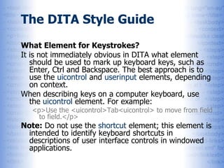 TCUK 2012, Tony Self, DITA Style Guide | PPTX
