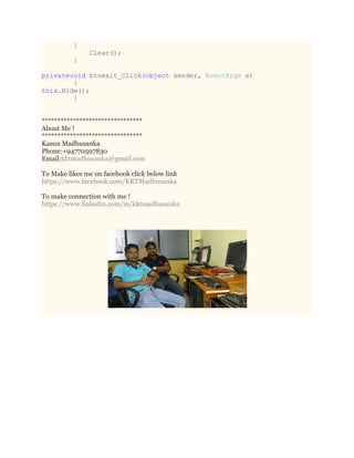 Ditec esoft C# project | PDF