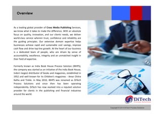 DiTech Process Solutions – Your Trusted Partner for all your Publishing ...