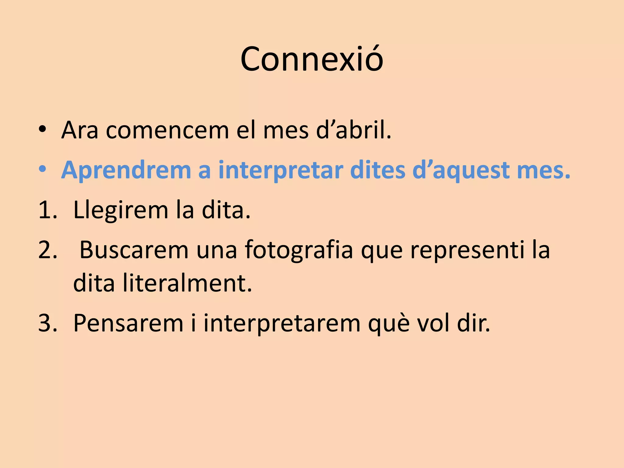 Dites del mes d’abril | PPTX