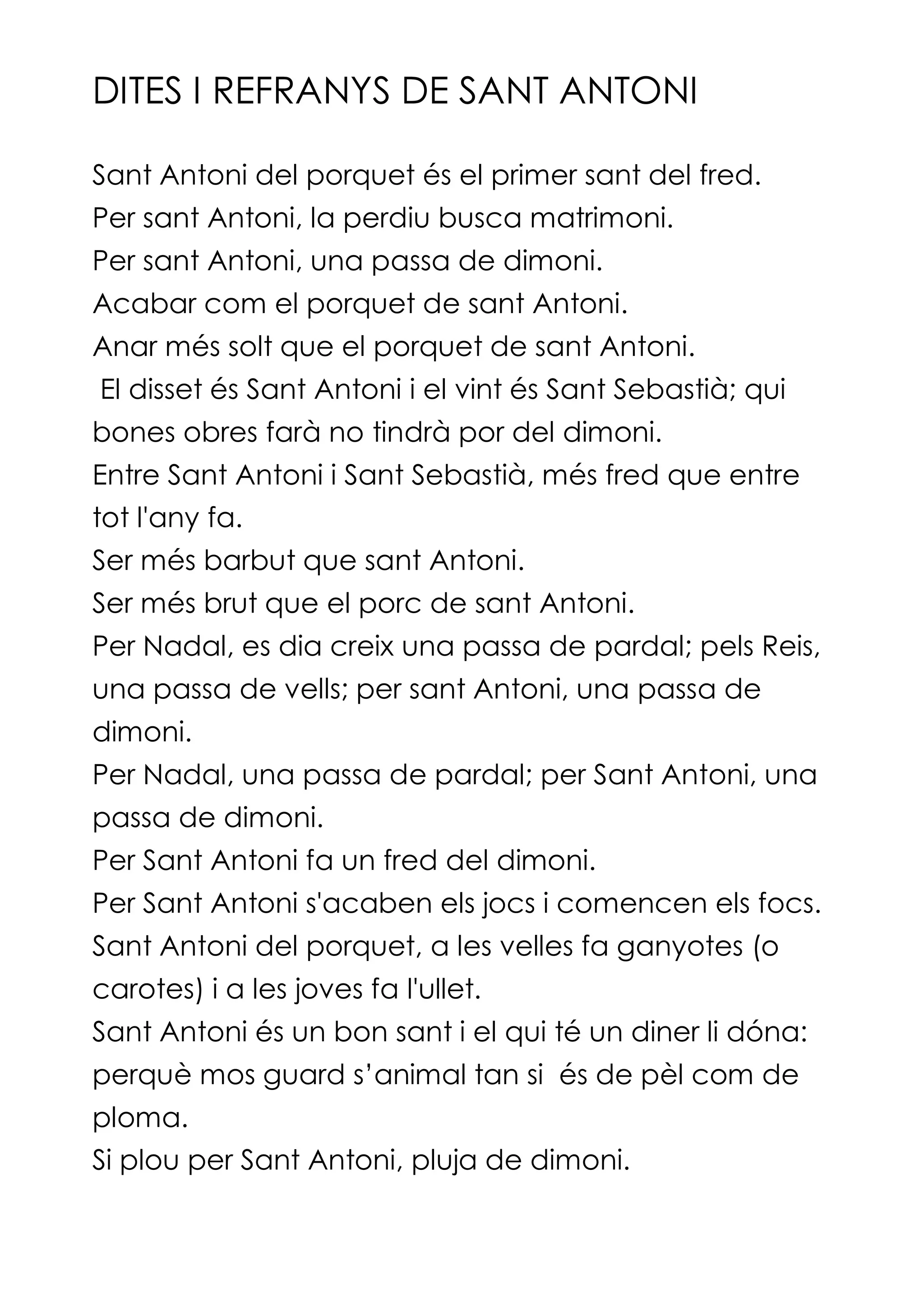 Dites De Sant Antoni Pdf
