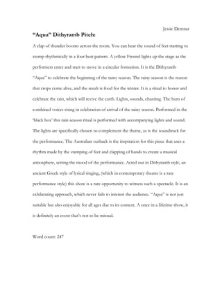 Dithyramb+pitch | DOCX