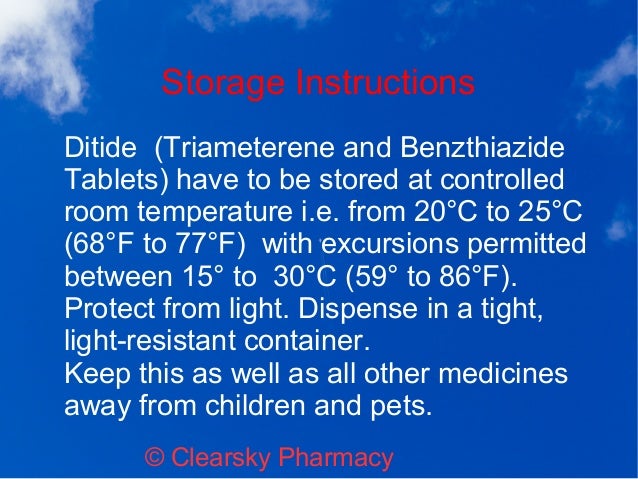 Ditide (Triameterene and Benzthiazide Tablets)