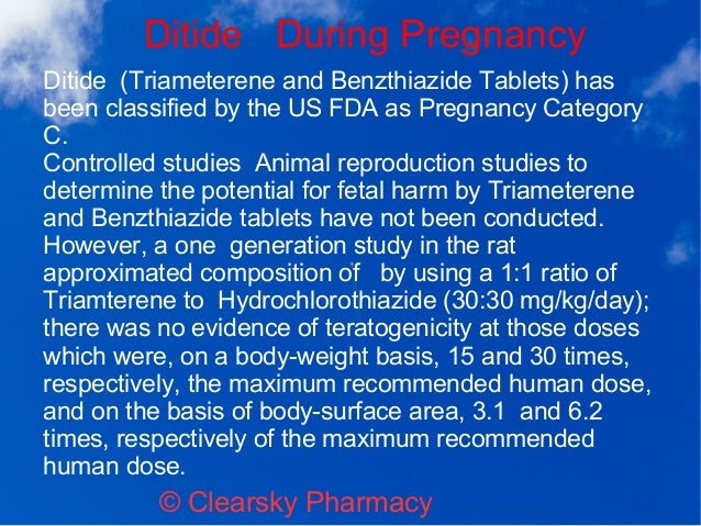 Ditide (Triameterene and Benzthiazide Tablets)