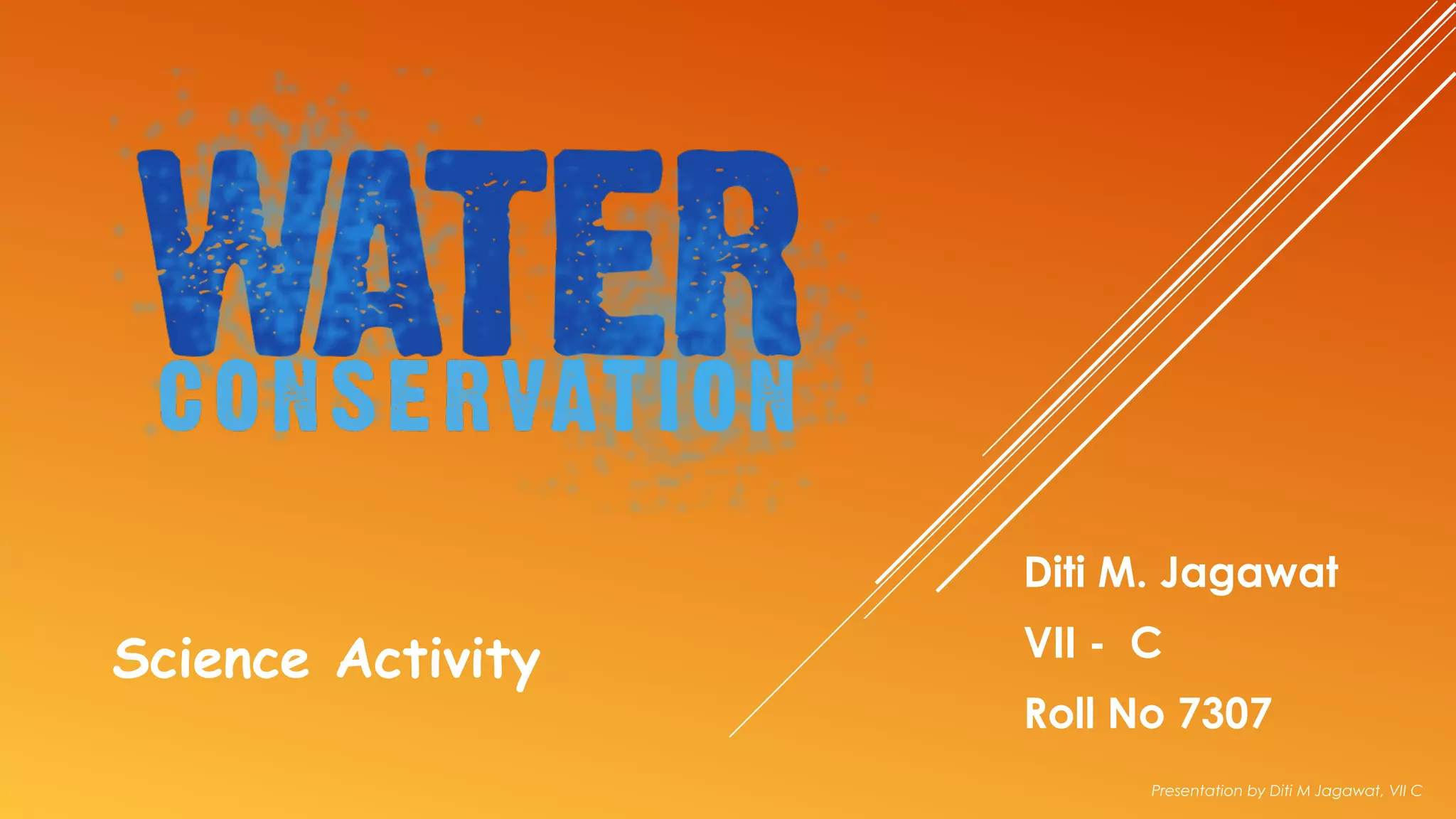 Water Conservation ppt presentation | PPT
