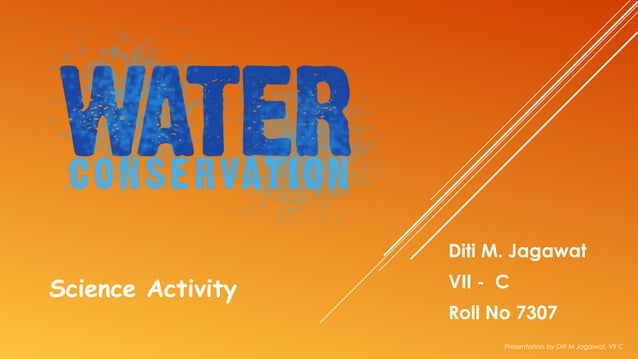 Water Conservation ppt presentation | PPT