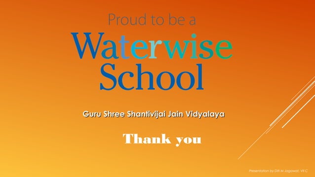 Water Conservation ppt presentation | PPT