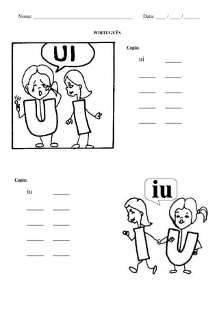 Ditongos letras- i u | DOC