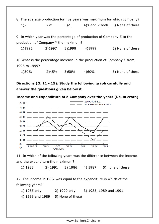 Data Interpretation Test | PDF | Business Accounting & Finance | Business