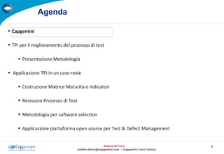 TPi: una metodologia per il miglioramento del processo di test, by ...