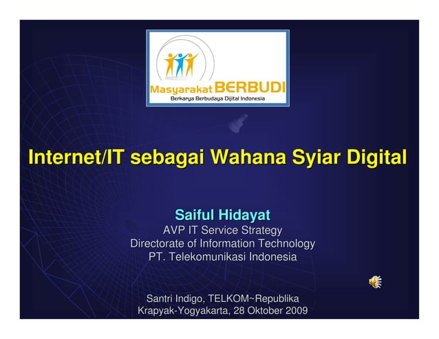 Saiful Hidayat Internet/IT sebagai Wahana Syiar Digital | PDF