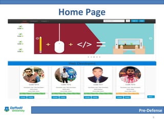 Diu developer-rating-system-pre-defence | PPT | Web Development | Internet