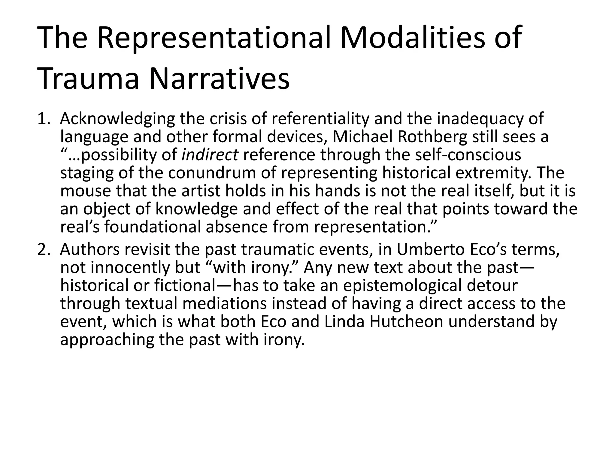 The Story of Philomel: The Representational Tone and Tenor of Trauma ...