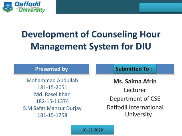 Diu counseling hour | PPT