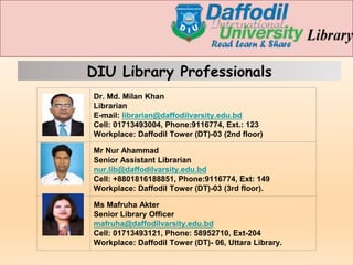 Daffodil International University Permanent Campus Library Orientation ...