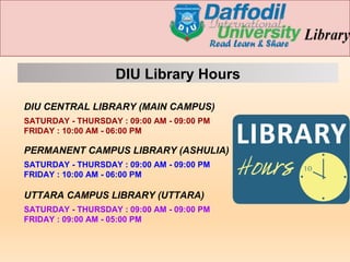 Daffodil International University Permanent Campus Library Orientation ...