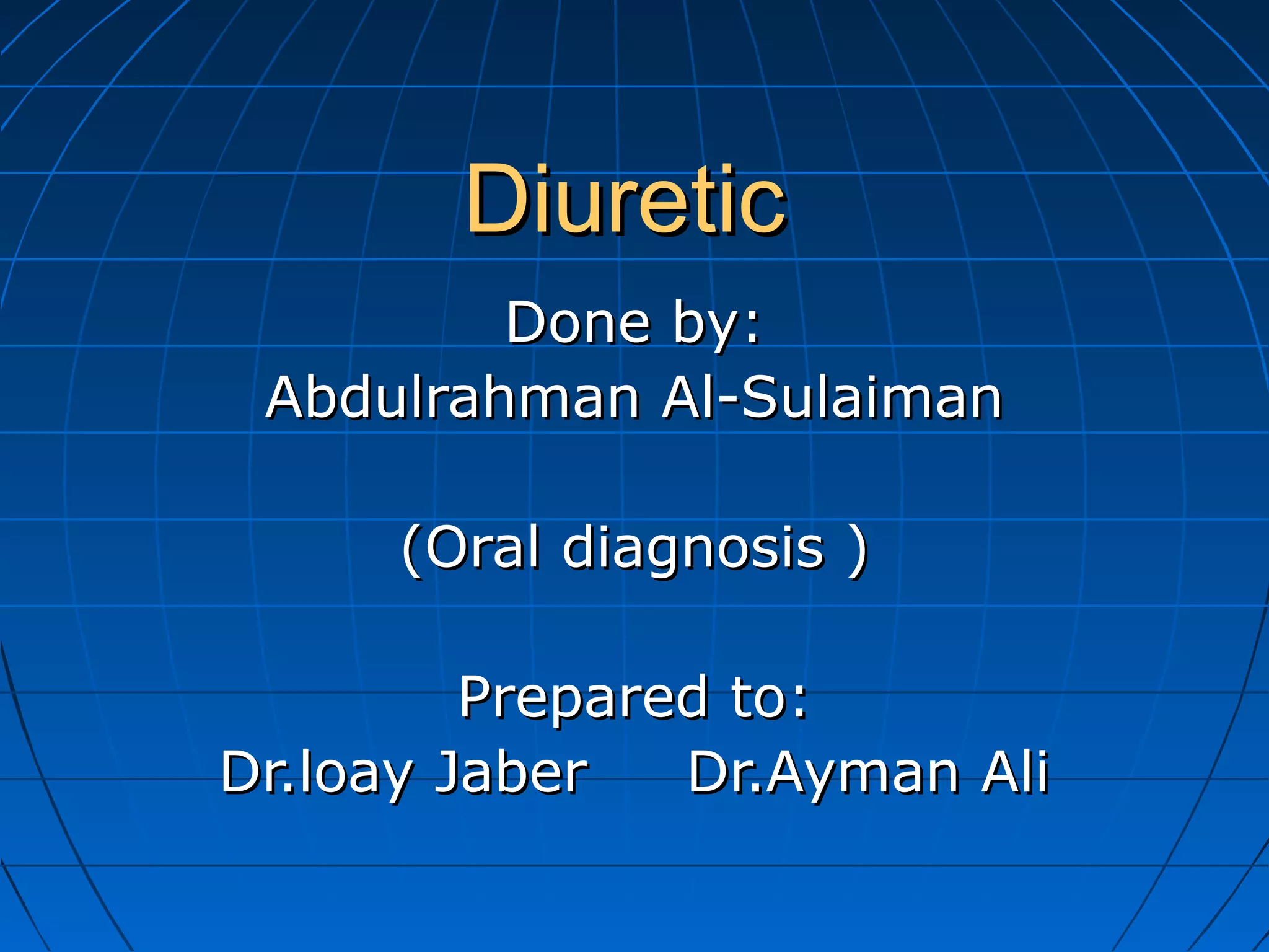 Diuretic | PPT