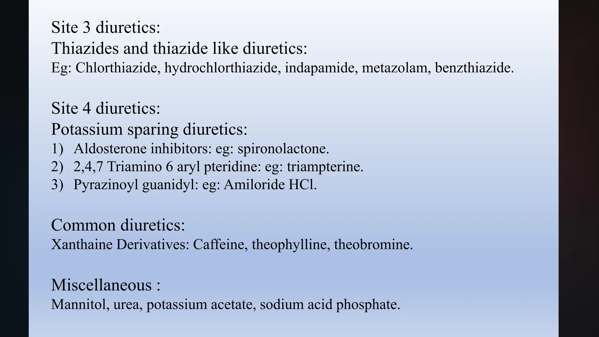 DIURETIC DRUGS MEDICINAL CHEMISTRY .pptx