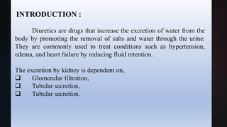 DIURETIC DRUGS MEDICINAL CHEMISTRY .pptx