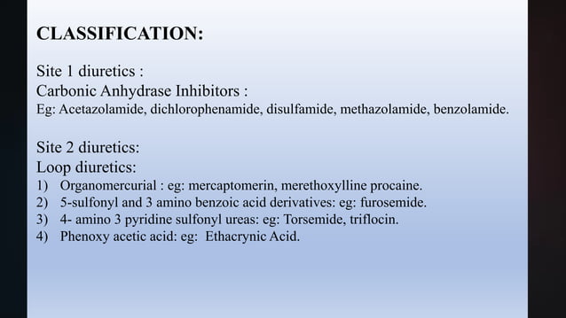 DIURETIC DRUGS MEDICINAL CHEMISTRY .pptx