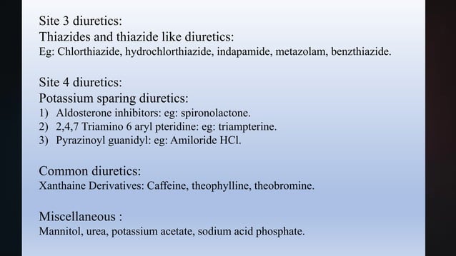 DIURETIC DRUGS MEDICINAL CHEMISTRY .pptx