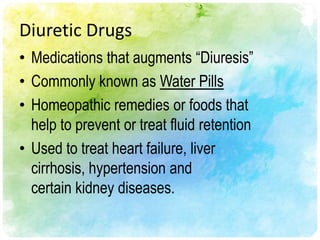Diuretic drugs | PPTX