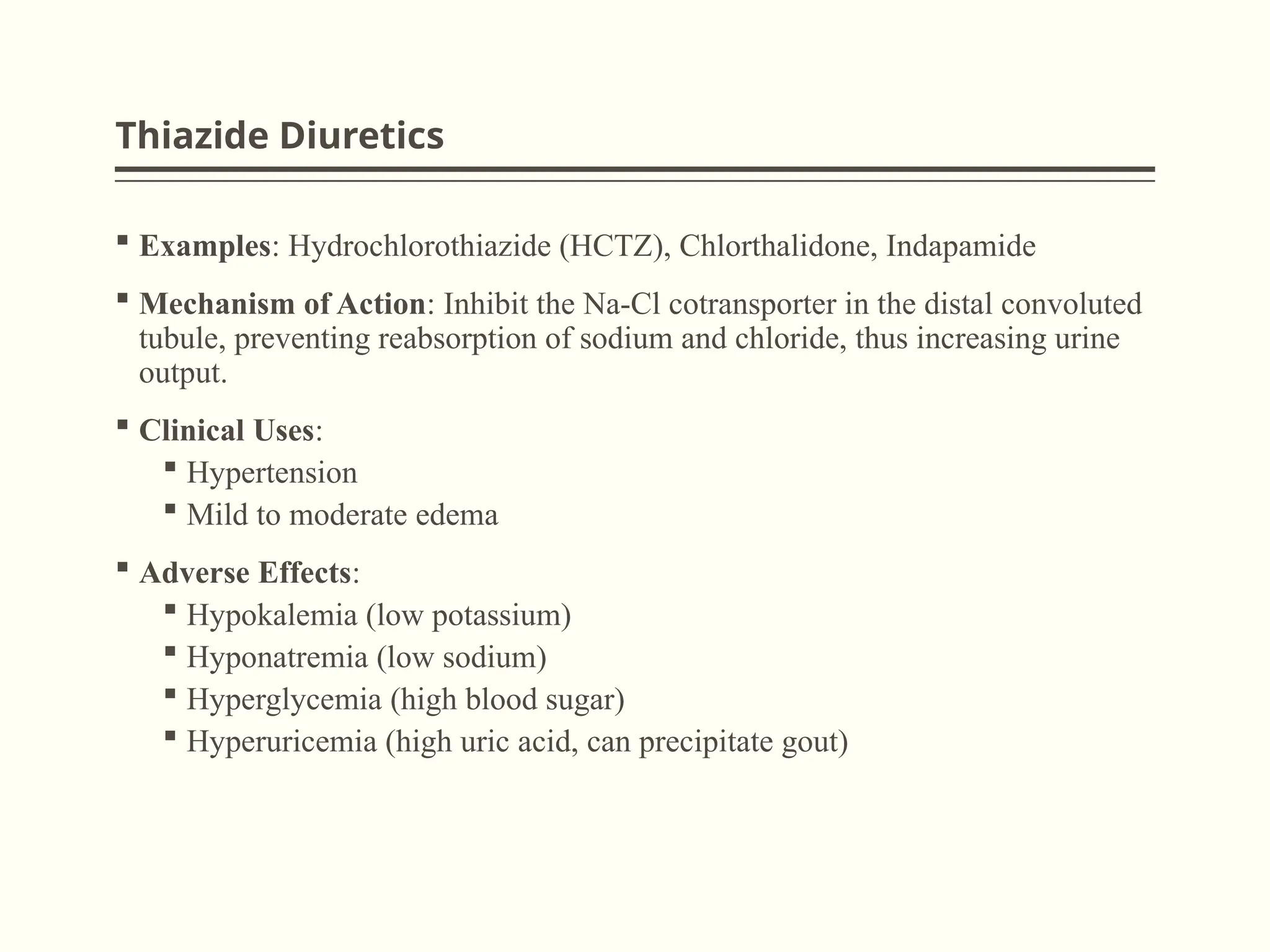 Diuretic drugs.classification with mechanism | PPT