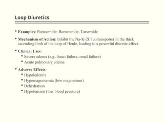 Diuretic drugs.classification with mechanism | PPT