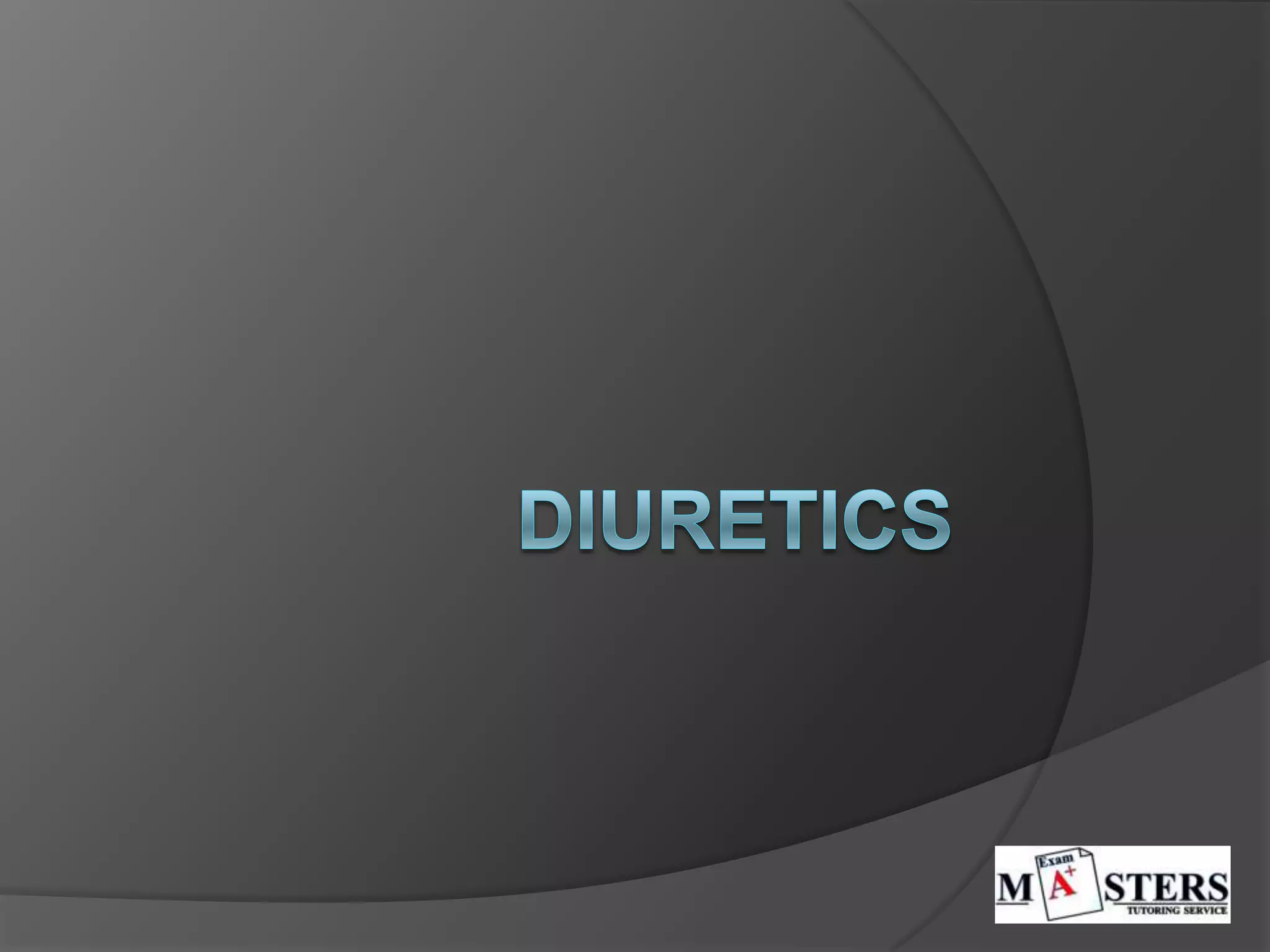 Pharmacology: Diuretic drugs flashcards | PPTX | Endocrine and ...