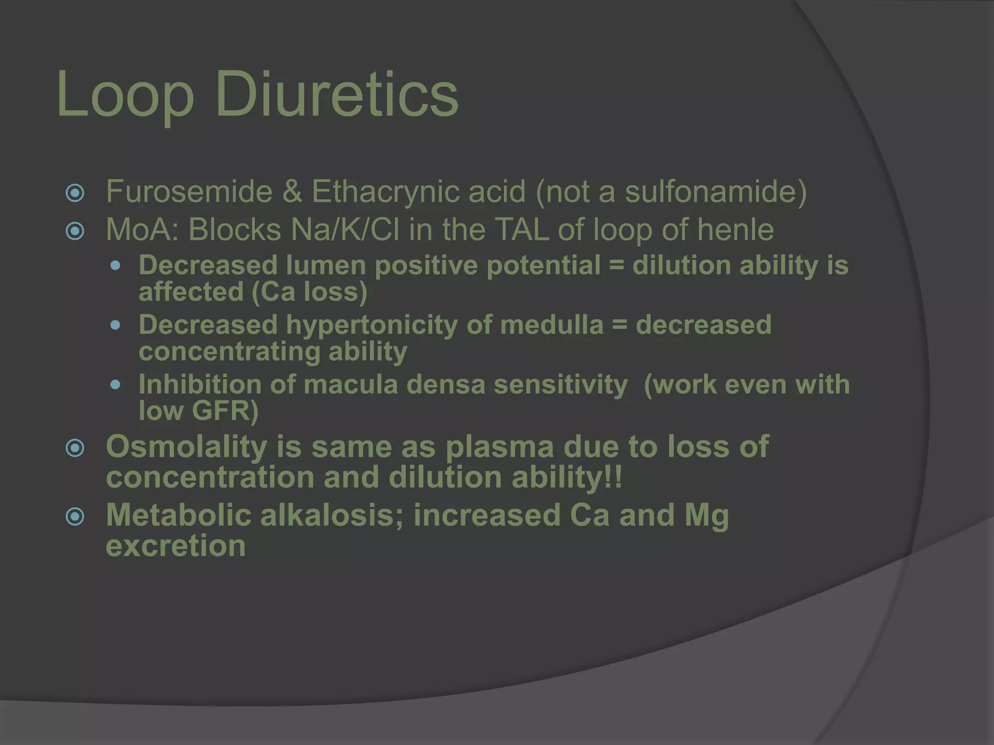 Pharmacology: Diuretic drugs flashcards | PPTX | Endocrine and ...