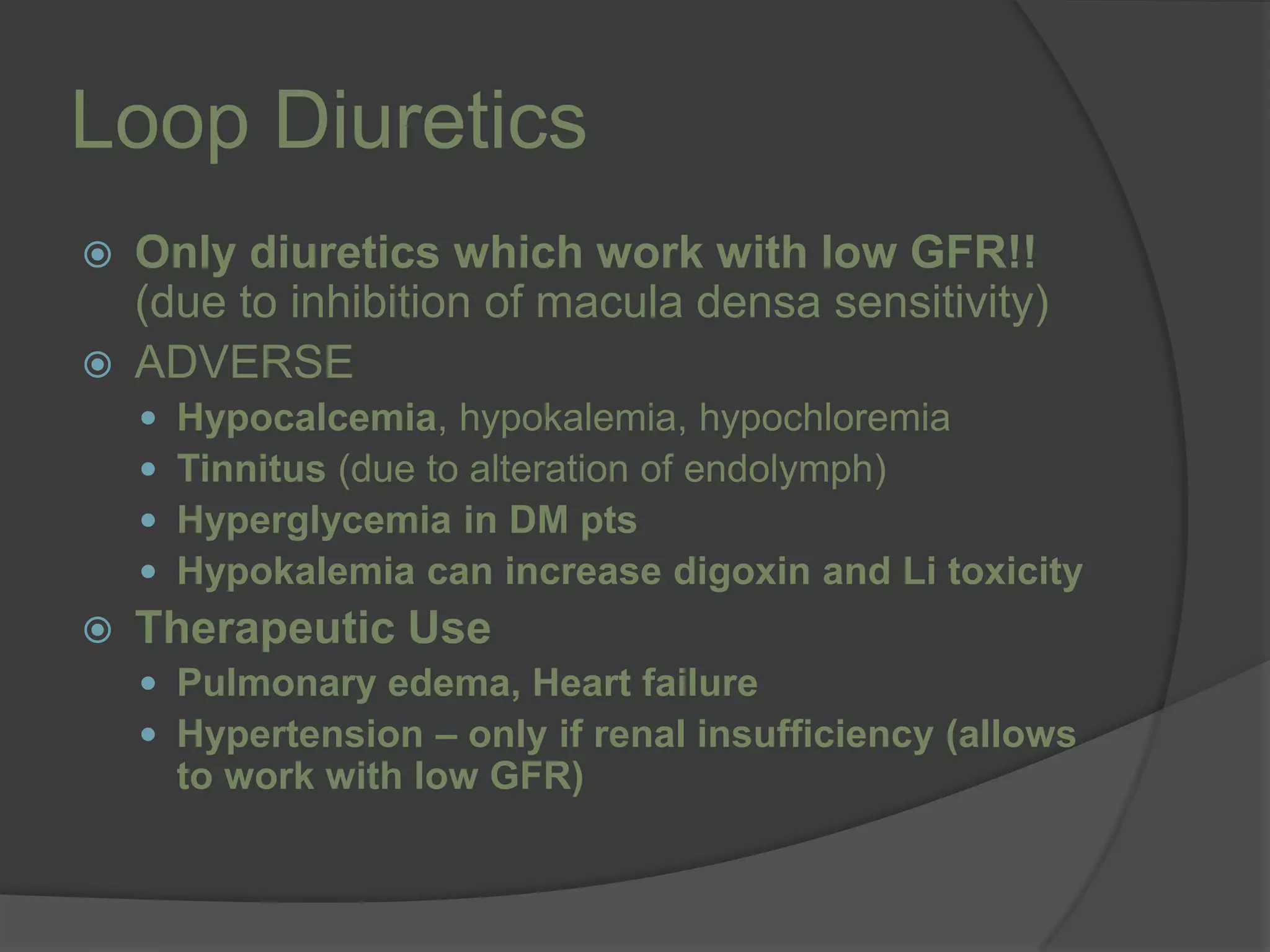 Pharmacology: Diuretic drugs flashcards | PPTX | Endocrine and ...