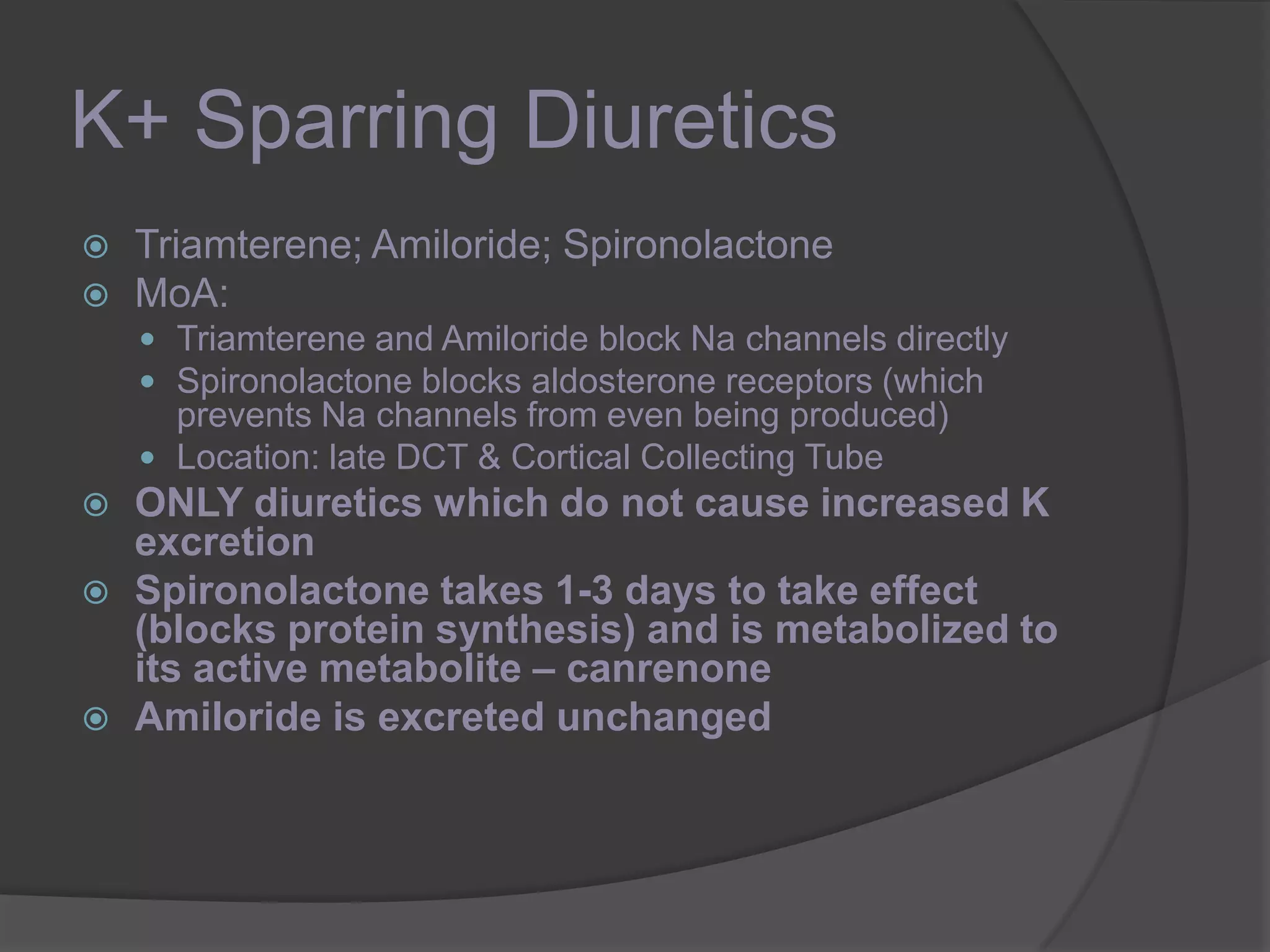 Pharmacology: Diuretic drugs flashcards | PPTX | Endocrine and ...