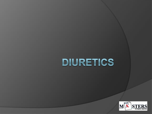 Pharmacology: Diuretic drugs flashcards | PPT